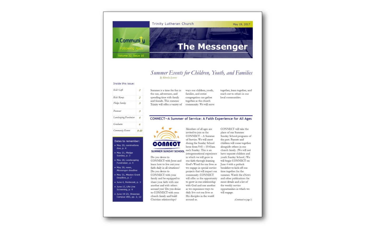 May 19 Messenger | tlcms.org
