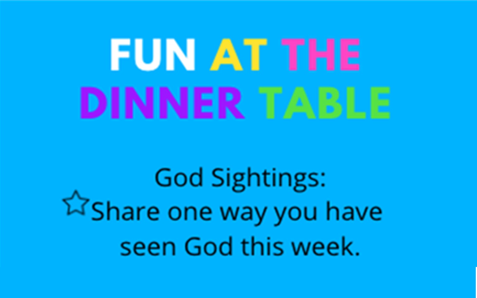 Family Activity: Fun at the Dinner Table | tlcms.org